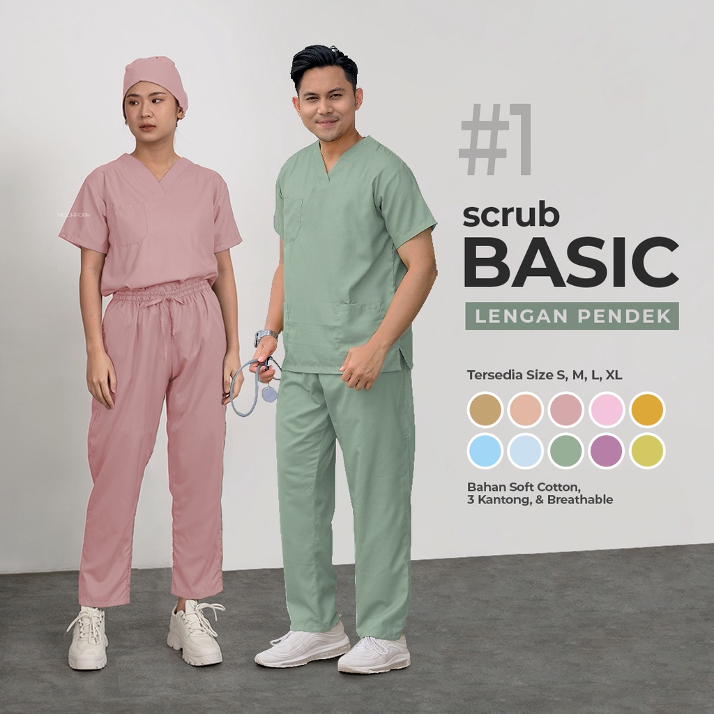 Jual 𝗦𝗖𝗥𝗨𝗕𝗯𝘆𝗡𝗙 /VOL 1/ Doctor’s Scrub / Set Baju Celana Jaga OKA / Baju ...
