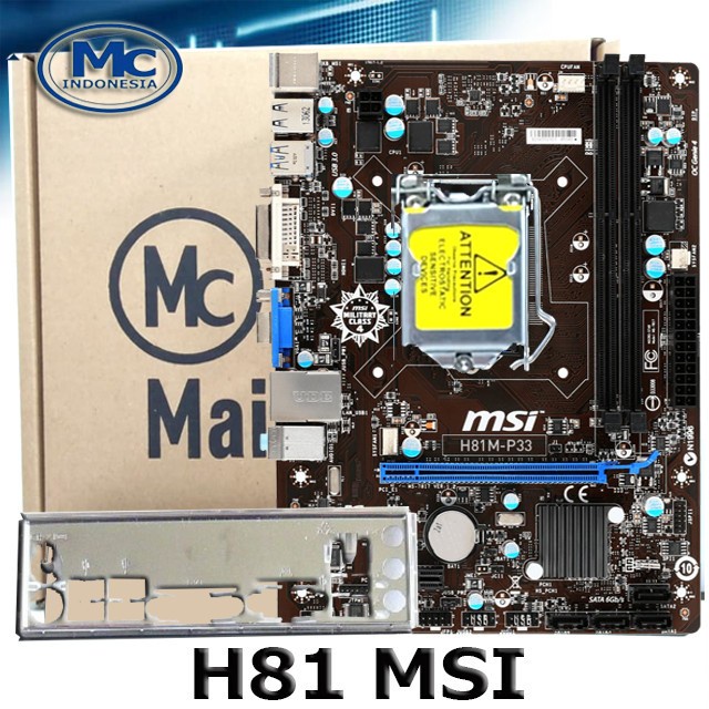 Jual Mainboard MOBO Motherboard Intel LGA 1150 Onboard H81 MSI | Shopee ...