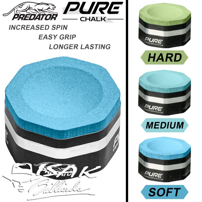 Jual PREDATOR PURE CHALK - HARD MEDIUM SOFT BILLIARD CHALKS KAPUR ...
