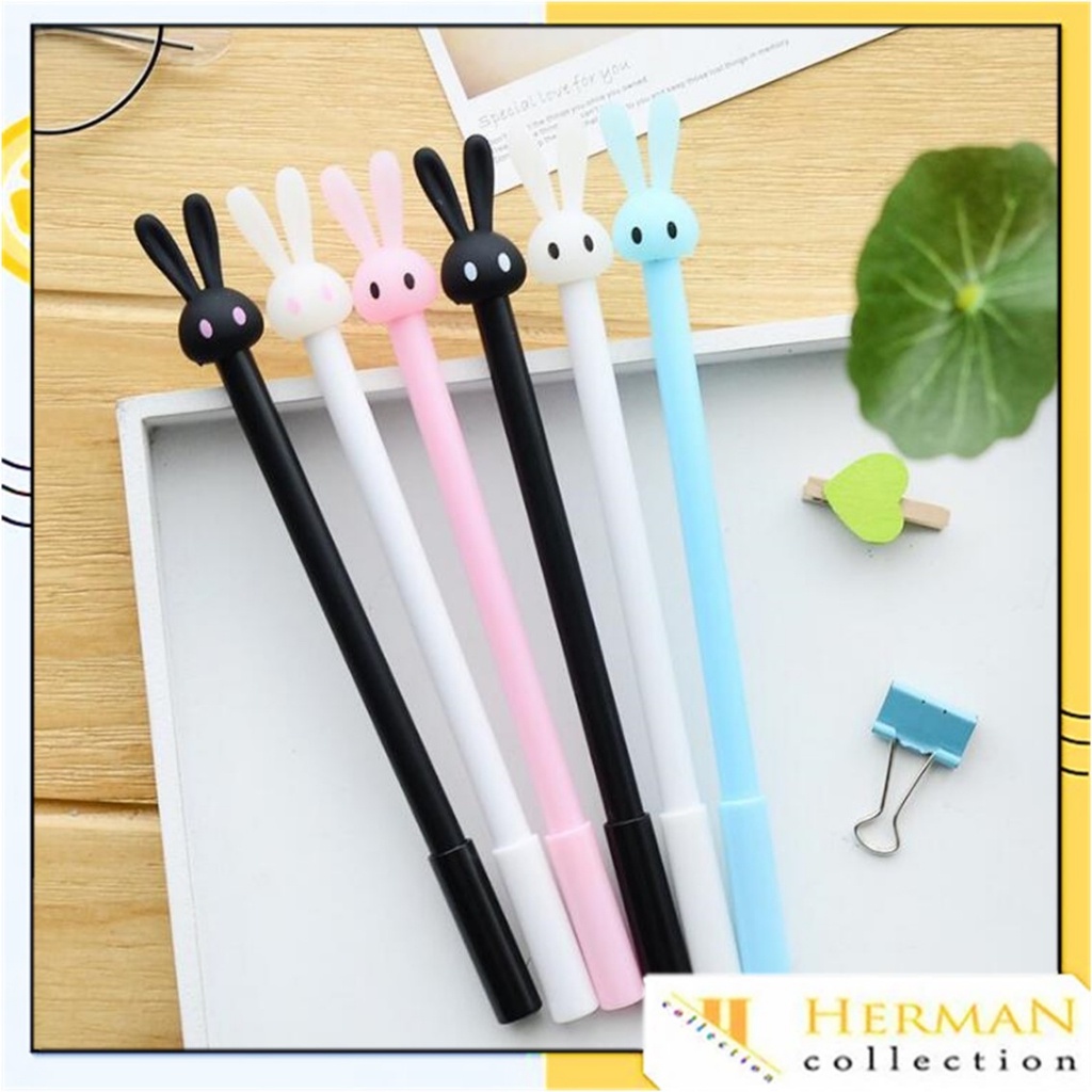 Jual HC Pulpen Pena Bentuk Karakter Kepala Kelinci Bolpen Karakter ...