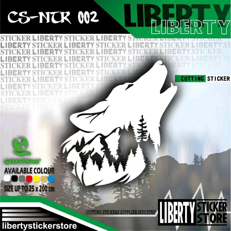 Jual MEDIUM tting Sticker Wolf Nature | Cutting Stiker Wolf Nature ...
