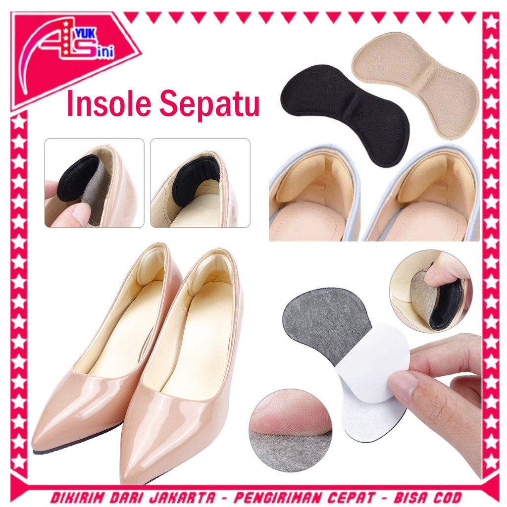 Jual AS Insole Sepatu Wanita Kebesaran Alas Sepatu Tumit Anti Lecet Sol ...