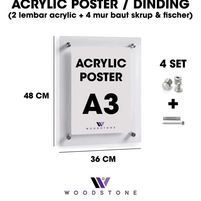 Jual Acrylic Mading A3 - Akrilik Dinding Display Acrilic Poster Papan ...