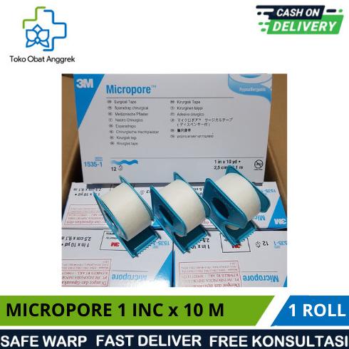 Jual MICROPORE 1INC x 10M/PLESTER MICROPORE/PLESTER LUKA 3M/PEREKAT ...