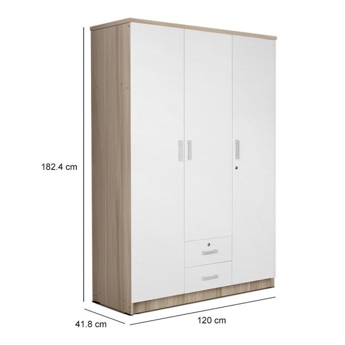 Jual Lemari Pakaian Minimalis Model Baru 3 Pintu Idea Arizona Polos SW ...