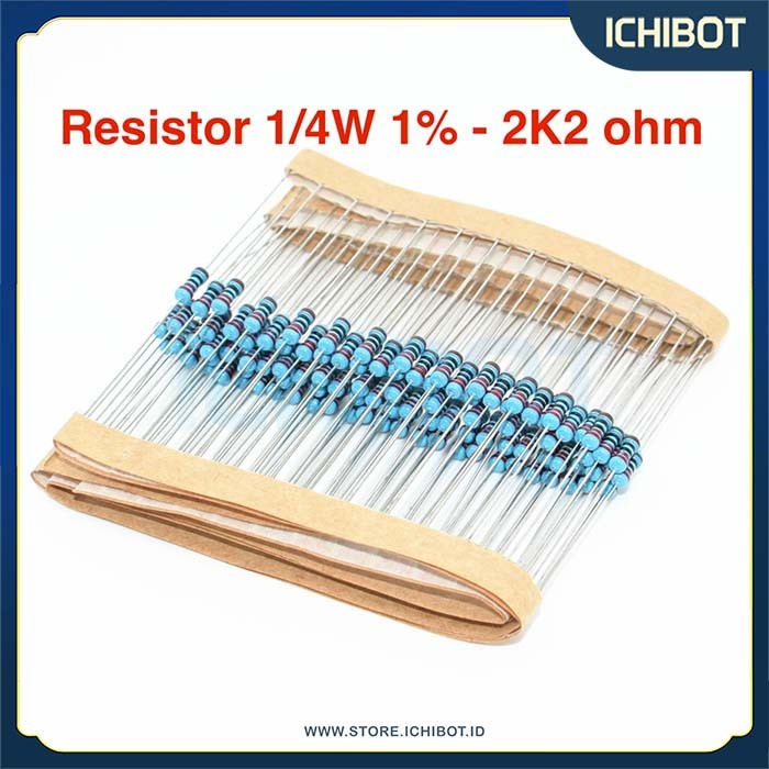 Jual Resistor 1/4 Watt 1% 2K2 ohm 2200 | Shopee Indonesia