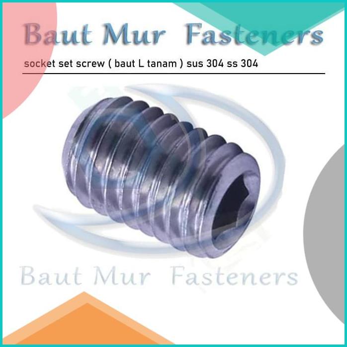 Jual BAUT L TANAM M8 x 10 stainless sus 304 ( Baut Tanam . L-Set ...
