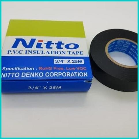 Jual Isolasi Nitto Box Black / Isolasi / solasi listrik pvc Nitto ...