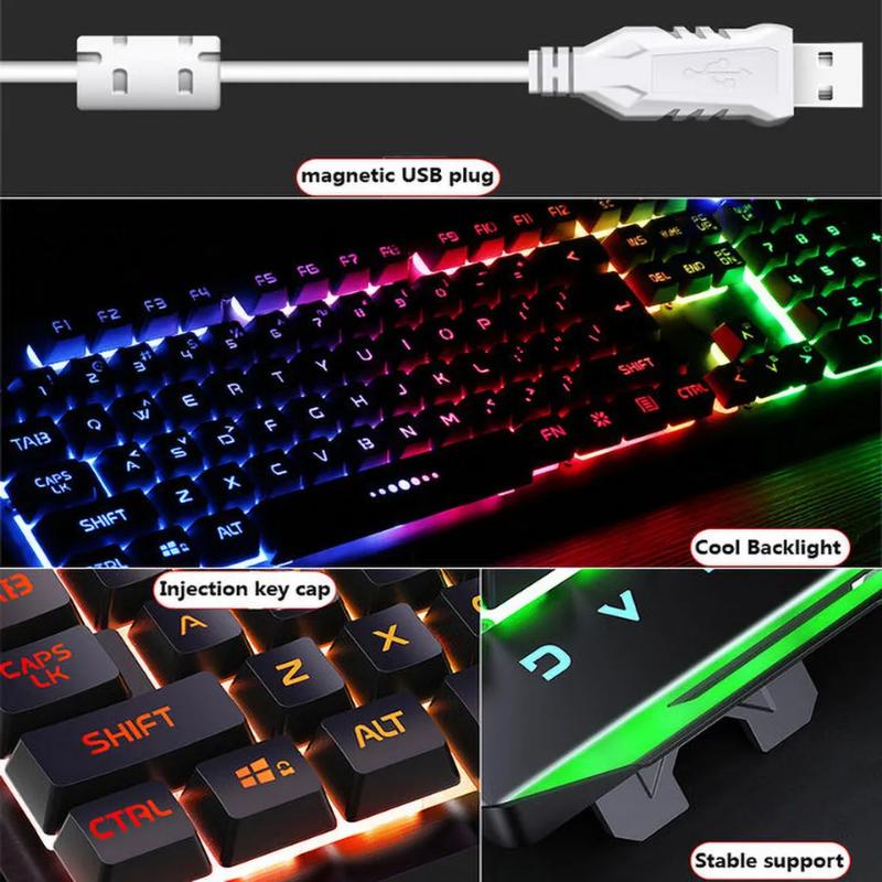 Jual Keyboard Gaming Wired USB RGB Waterproof 104 Key Membrane | Shopee ...