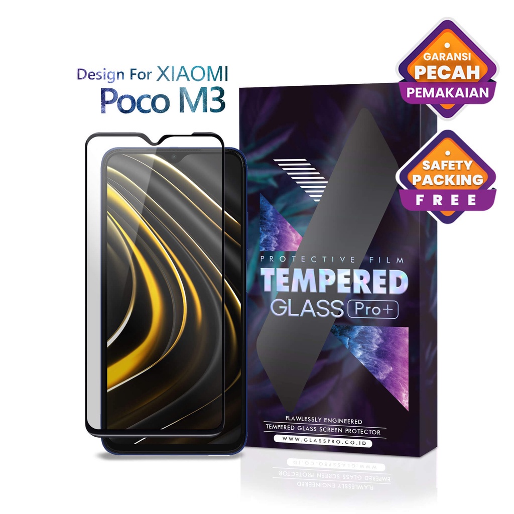 Jual Glass Pro Tempered Glass Xiaomi Poco M3 Full Cover - Premium ...