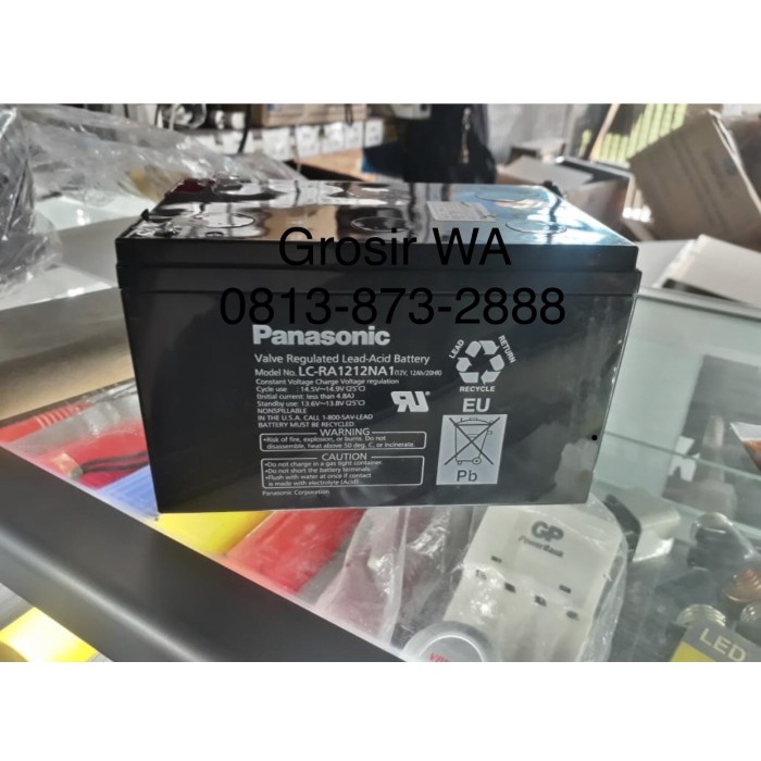 Jual Baterai Aki kering Panasonic 12v 12Ah LC-RA1212NA1 Original panasonic | Shopee Indonesia