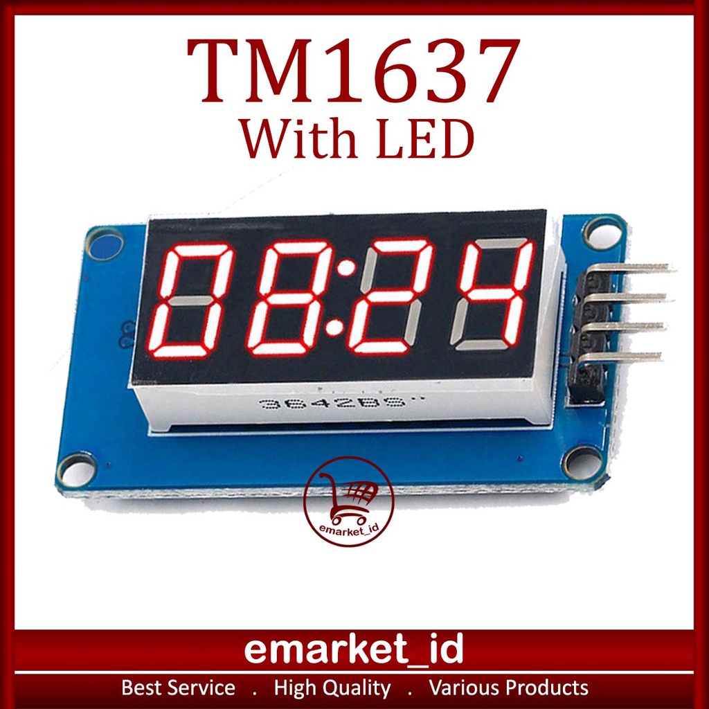 Jual TM1637 LED / Module 4 Bits Digital Tube Digit Bits Seven Arduino ...
