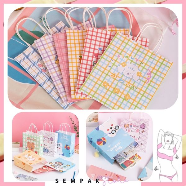 Jual SS Paperbag Karakter Kartun Beruang Lucu Goodie Bag Motif Rabbit ...