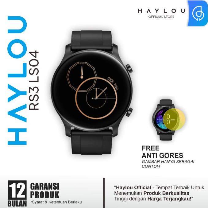 Jual Haylou RS3 LS04 SmartWatch GPS AMOLED SpO2 WaterProof - Smart Watch | Shopee Indonesia