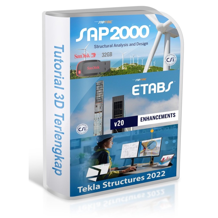 Jual Flashdisk Video Tutorial Mastering Etabs V20 Sap2000 V24 T3kla ...