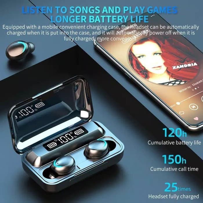 Jual promotion top value tws f9-5 bluetooth headset wireless touch ...