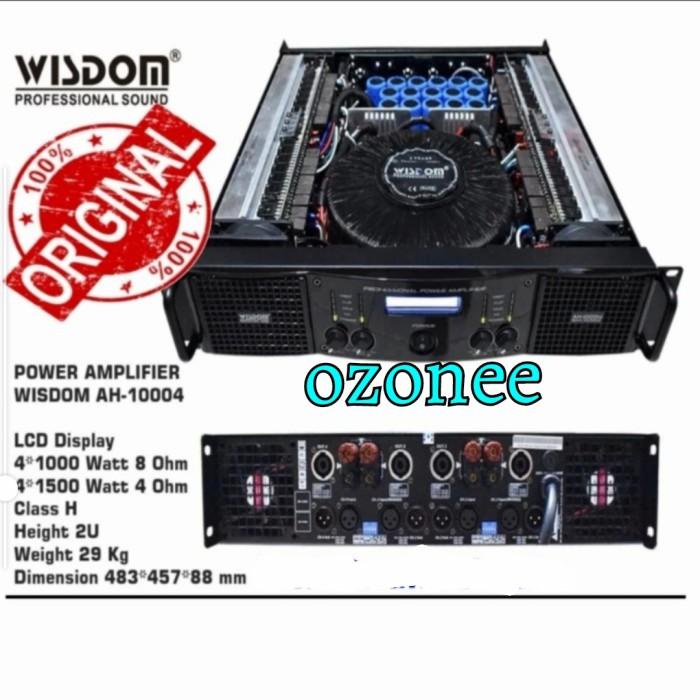 Jual POWER AMPLIFIER WISDOM AH 1004 AH10004 CLASS H 4 CHANNEL ORIGINAL ...