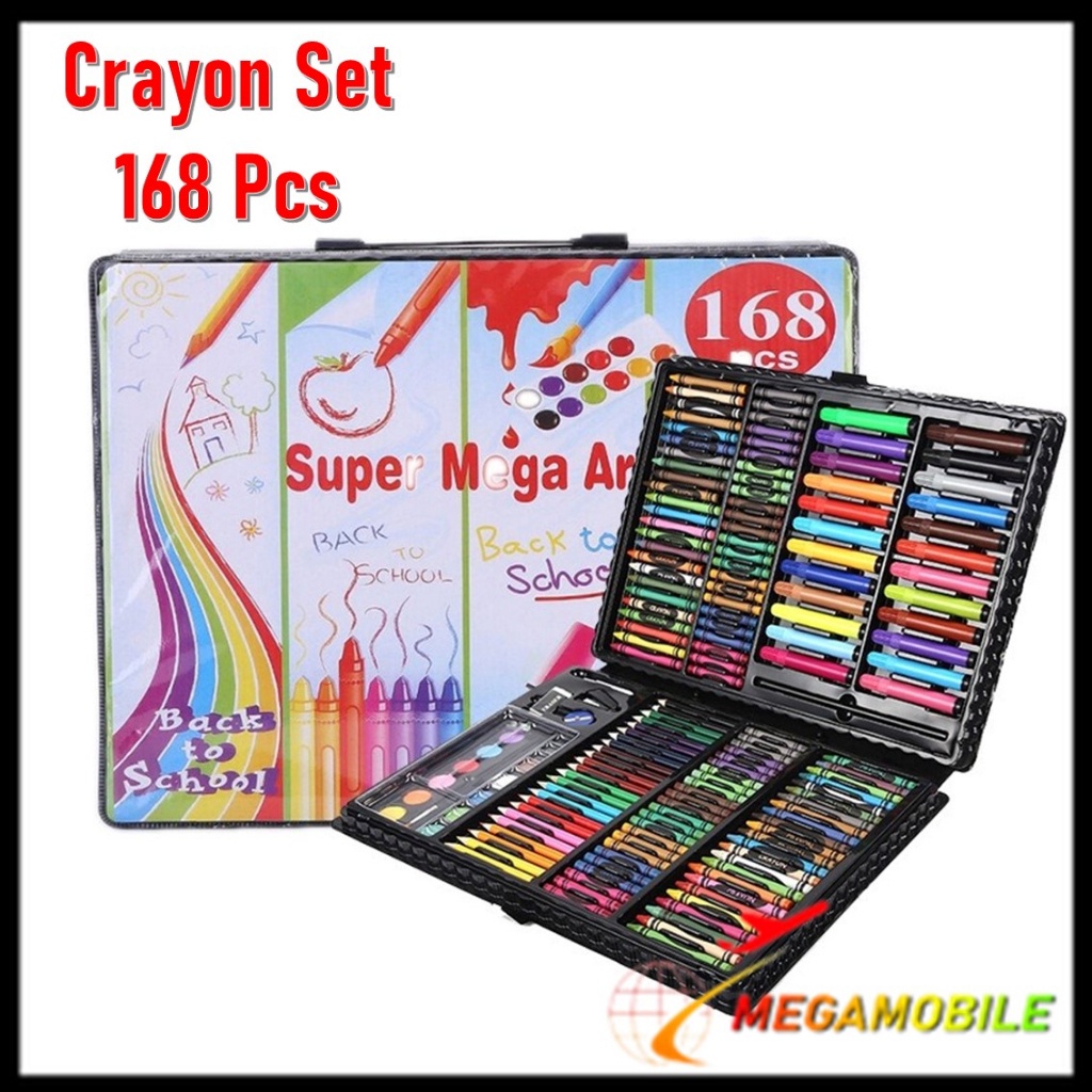 Jual MM - Drawing Set 168Pcs Oil Pastel Crayon 168 IN 1 Set Krayon ...