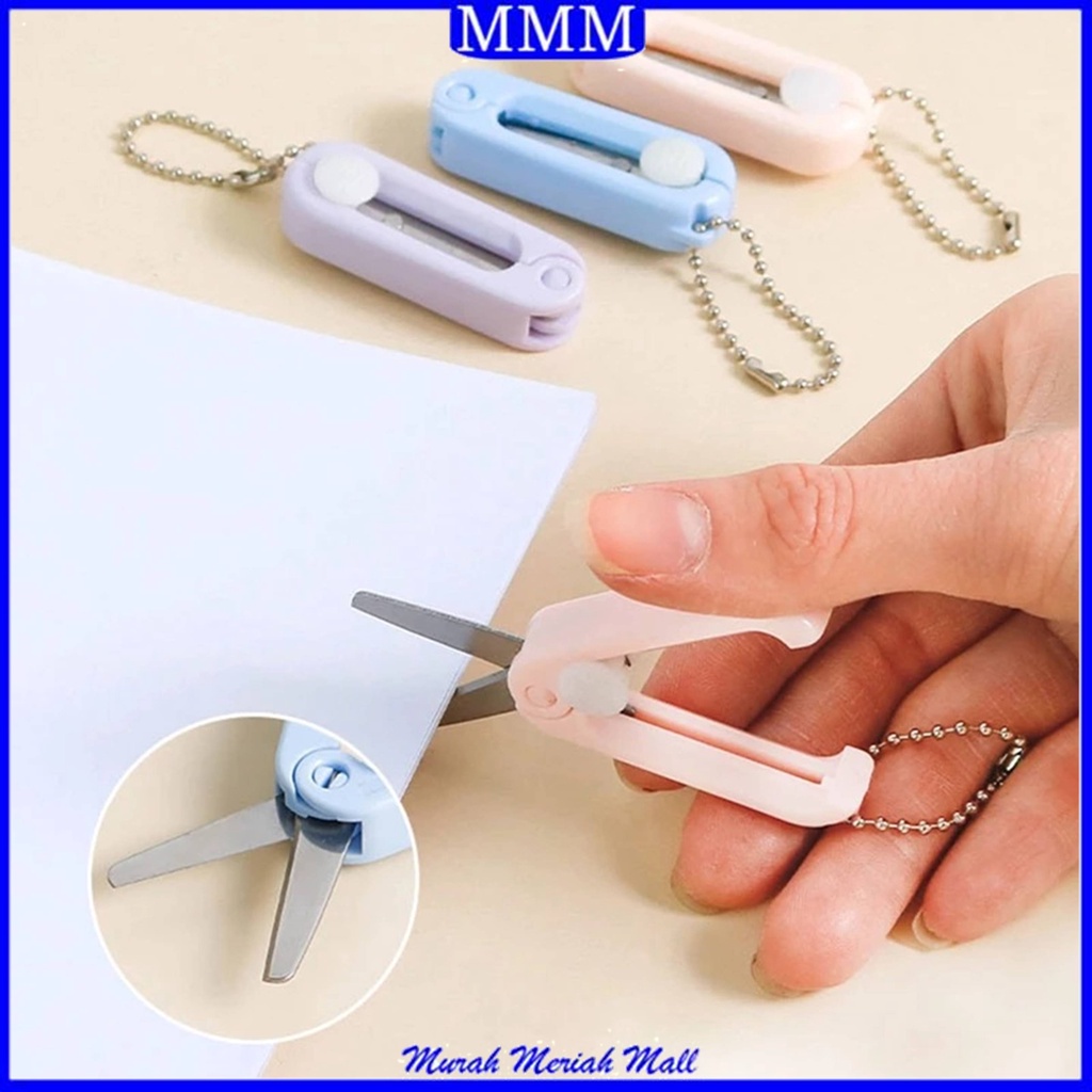 Jual MMM Gunting Lipat mini Portable tarik Stainless Steel Retractable ...