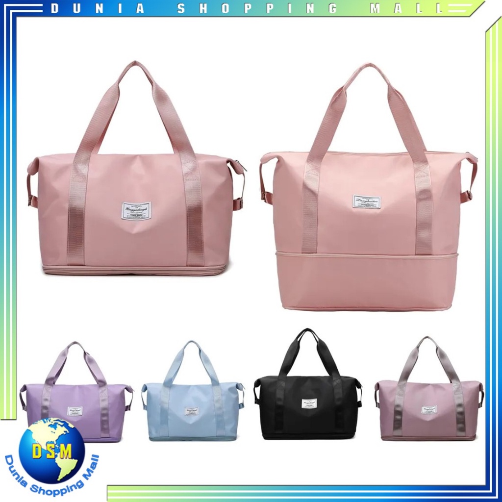 Jual DSM Tas Travel Lipat Motif Besar 3 Tingkat Foldable Travel Bag ...