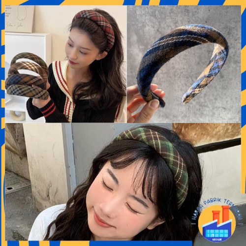 Jual HPT Bando Kain Tebal Motif Batik Wanita Korea Headband Cloud Batik ...