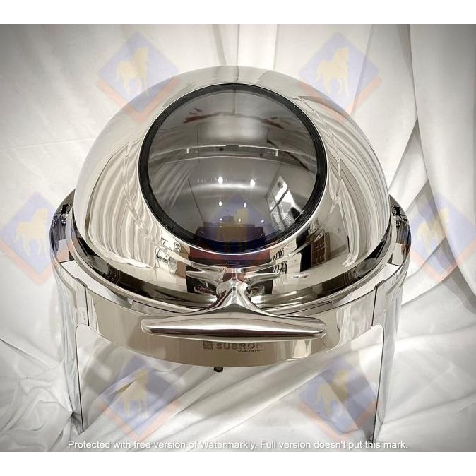 Jual favorit] Roll Top Chafing Dish Prasmanan Pemanas Bulat Tutup Kaca ...