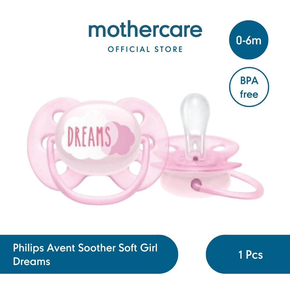 Jual Philips Avent Soother Soft Girl Dreams 0-6m - Empeng Bayi (Pink ...