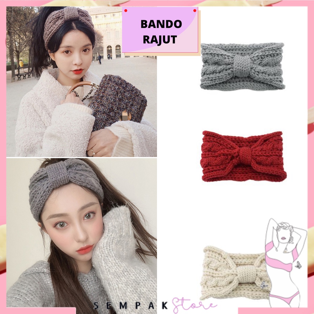 Jual SS Bando Rajut Wool Pita Head Band Cantik Korea Bando Korea Rajut ...