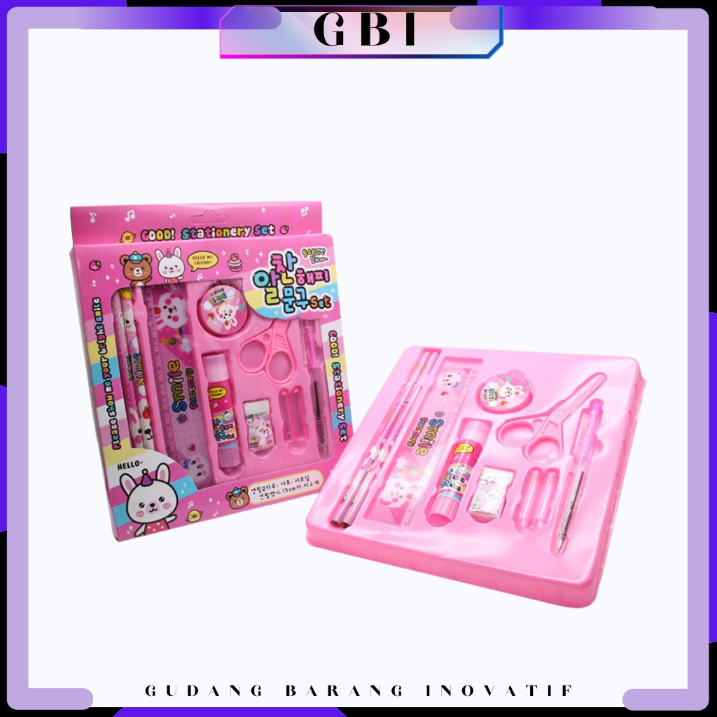 Jual GBI Paket Alat Tulis set 8in1 Stationery Set Study Set Anak ...