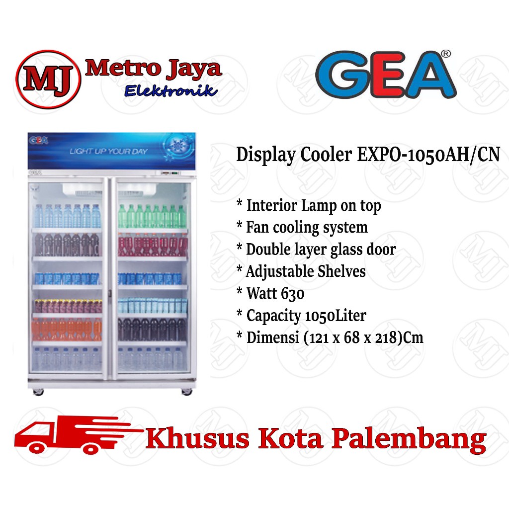 Jual SHOWCASE 2 Pintu GEA EXPO 1050 AH/CN CHILLER GEA LEMARI PENDINGIN ...