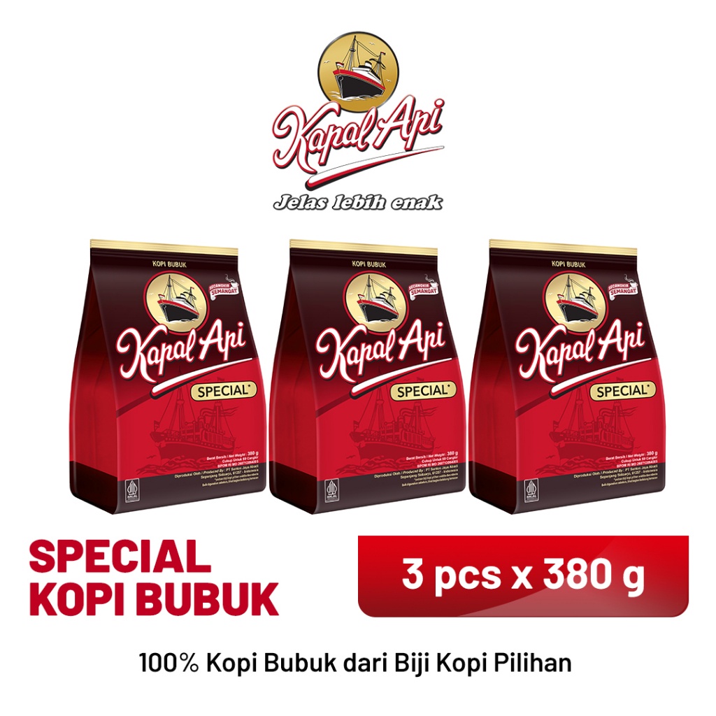 Jual KAPAL API Special Merah 3 X 380 gr | Shopee Indonesia