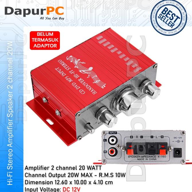 Jual var Mini Amplifier Speaker Stereo 2 channel 20W Hi-Fi | Shopee ...