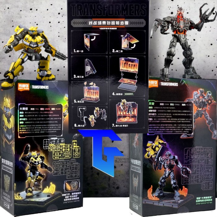 Jual Buluke Bloks Transformers Rotb Bumblebee Scourge Diorama Bundle ...