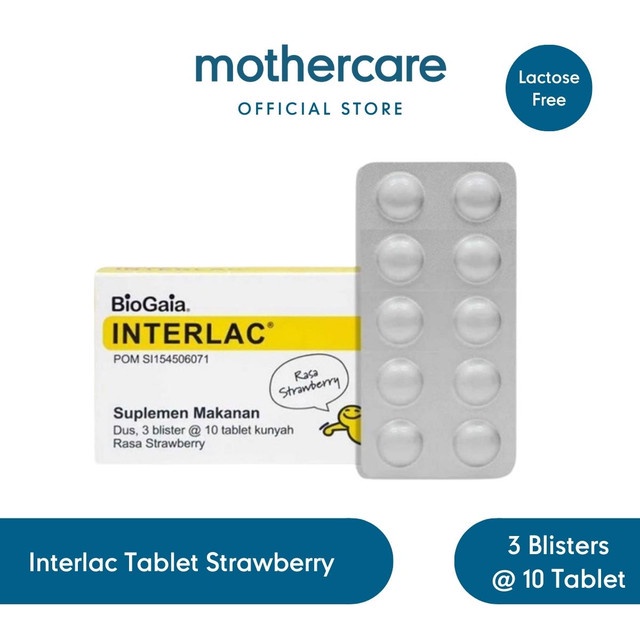Jual Interlac Tablet Strawberry - Suplemen & Vitamin (Mothercare ...