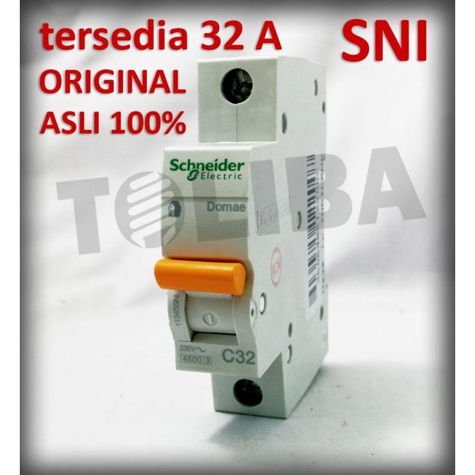 Jual mcb schneider 1phase 1P 32a / SNI original / mcb listrik 32 ampere | Shopee Indonesia