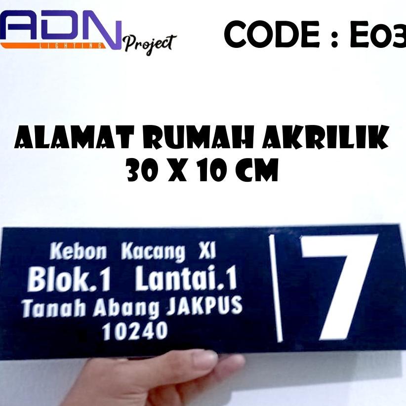 Jual Sign Akrilik Plat Rumah Nomor Rumah 30 X 10 E03 Adn | Shopee Indonesia
