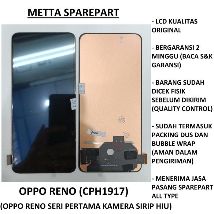 Jual Original OEM LCD Touchscreen Oppo Reno (CPH1917) | Shopee Indonesia