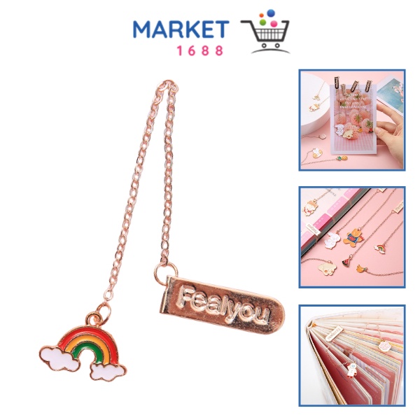 Jual Market1688 Pembatas Buku Karakter Korean Ins Cartoon Metal Pendant ...