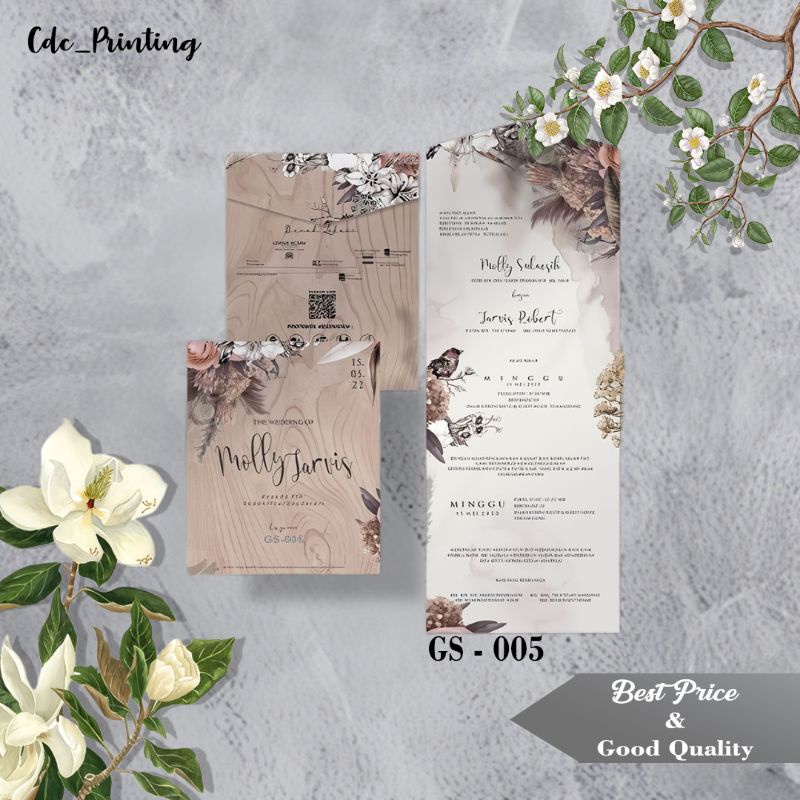 Jual [isi 100 lembar] UNDANGAN PERNIKAHAN GRIYA SILVER 000-007 ...