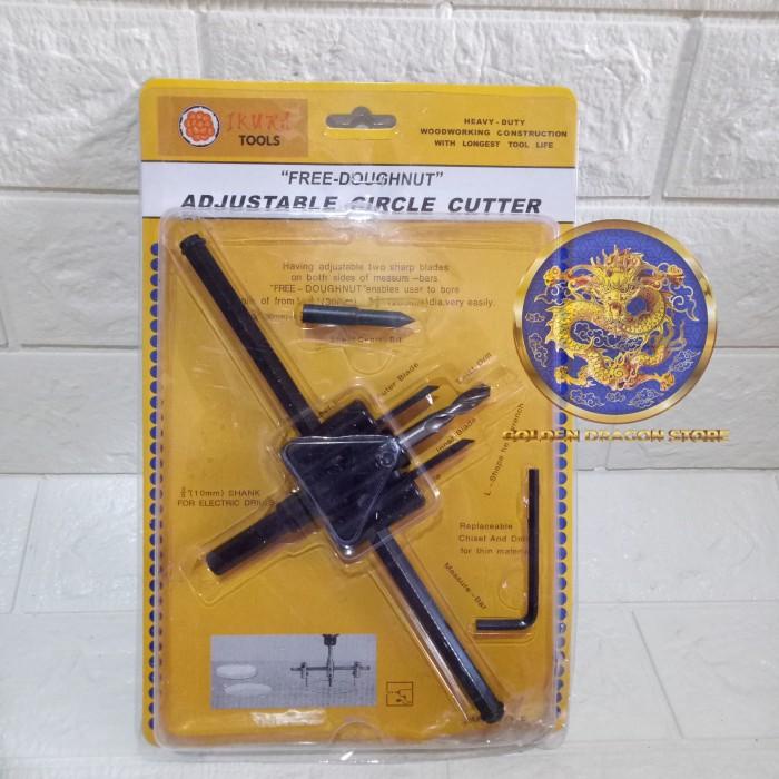 Jual MATA BOR KAYU HOLE SAW JANGKA / ADJUSTABLE CIRCLE HOLE CUTTER 30 ...