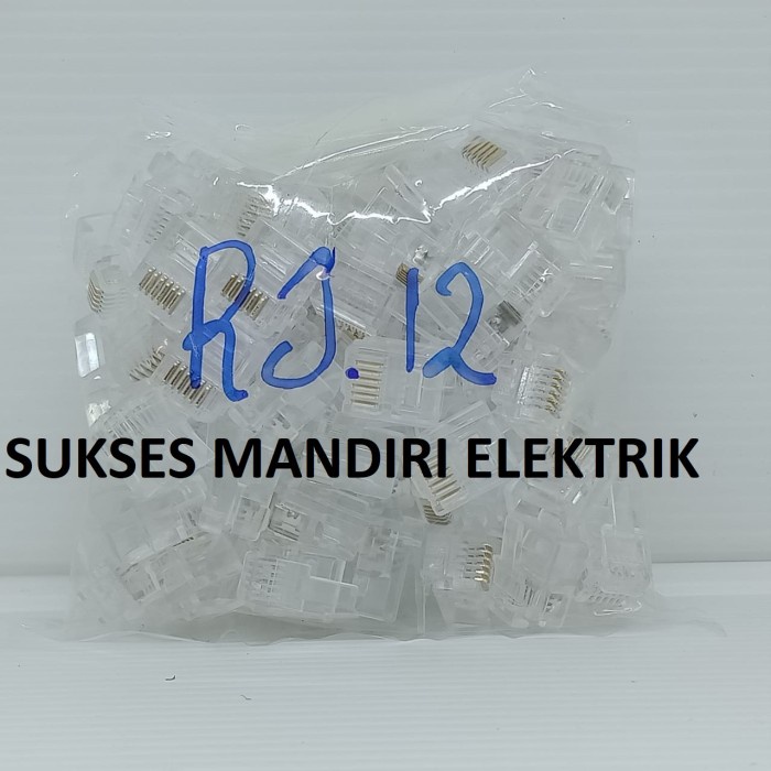 Jual CONNECTOR TELP RJ12 - 6 PIN / KONEKTOR TELEPON RJ 12/RJ-12 6 PIN ...