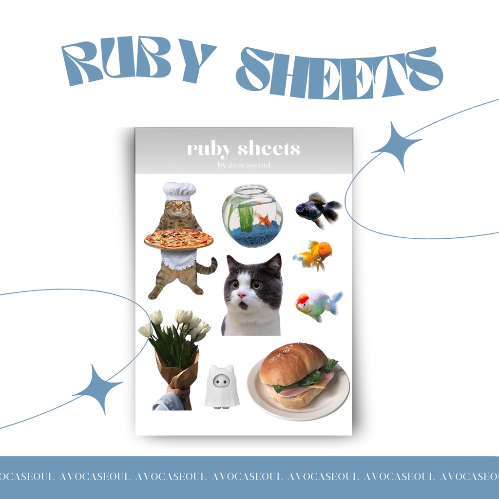 Jual sticker sheet ruby sheets ins korea aesthetic untuk dekorasi ...