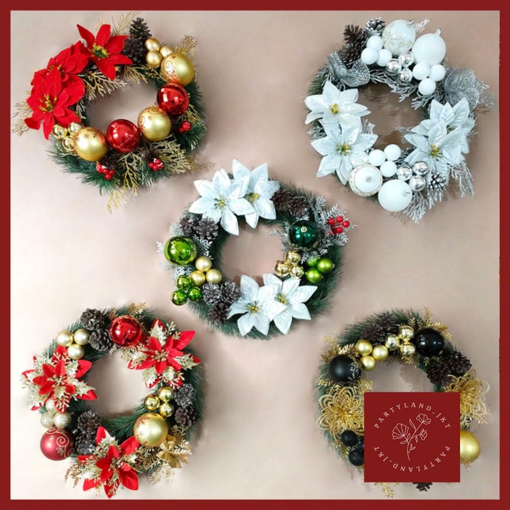Jual 35CM 50CM Jumbo Krans Christmas Wreath Premium Dekorasi Karangan ...