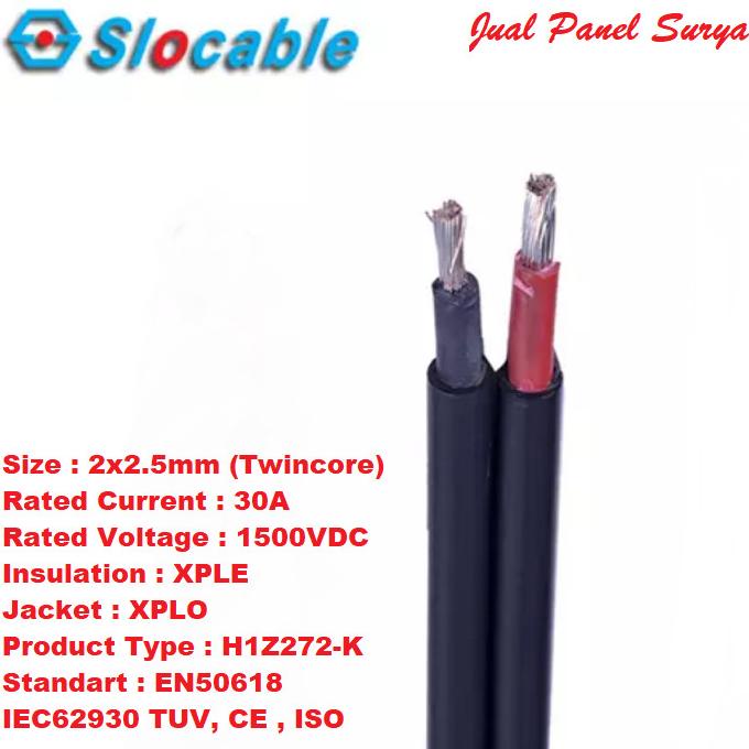 Jual Kabel Dc Kabel Solar Panel Kabel Panel Surya 2.5Mm Slocable 2X2 ...