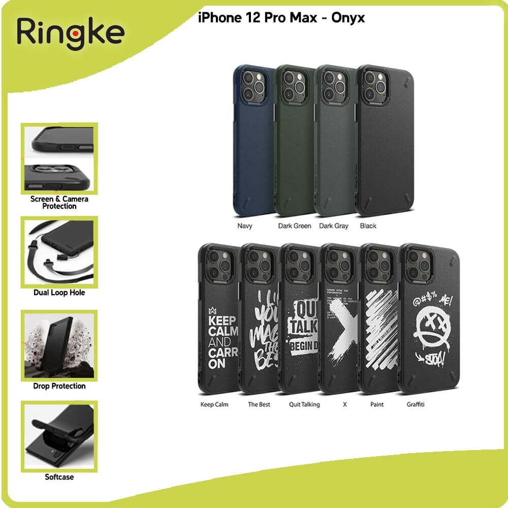 Jual Ringke iPhone 12 Pro Max Onyx Softcase Armor Anti Crack Hybrid ...