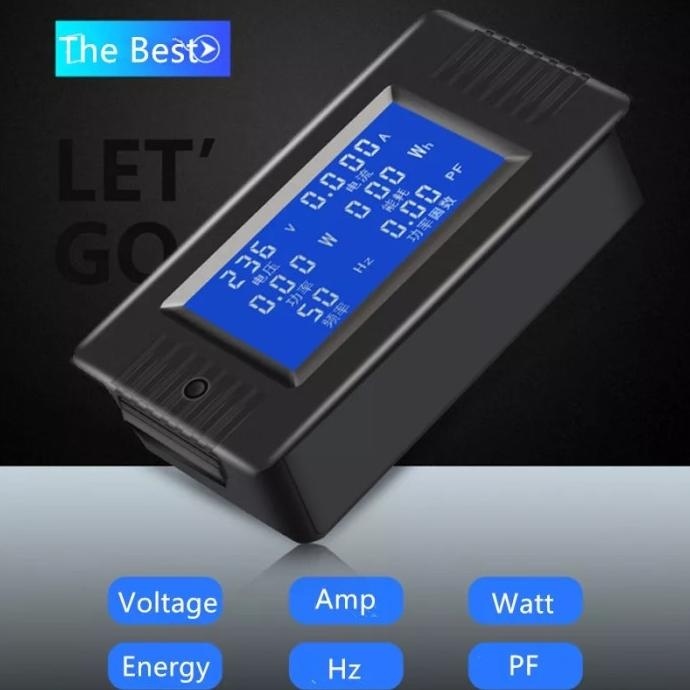 Jual TERBARU AC WATT METER KWH DAYA 6IN1 PZEM-022 220V 100A VLOT METER ALAT UKUR !!!!! | Shopee ...