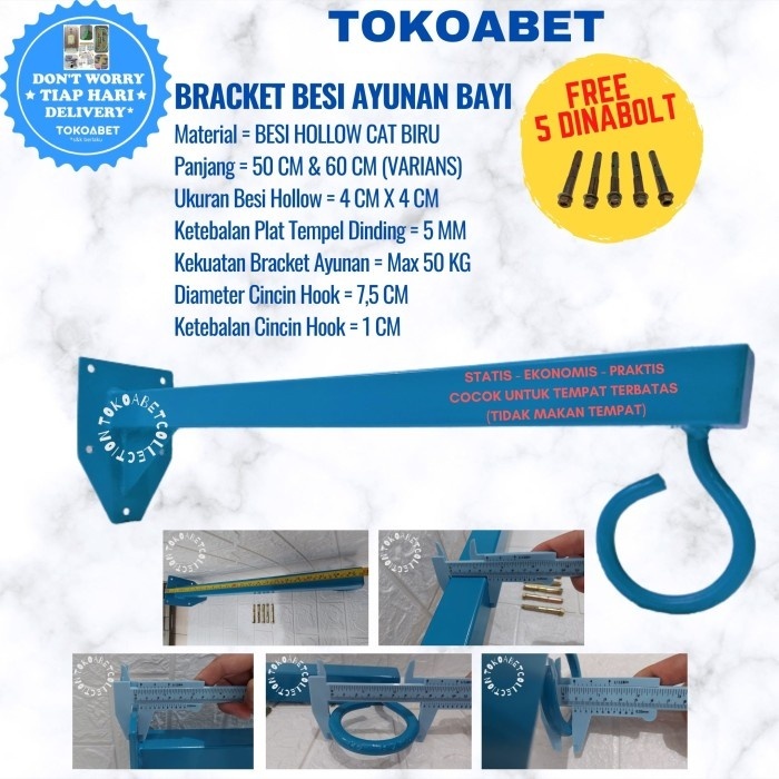 Jual Bracket Wall Besi Ayunan Bayi Besi Tebal Tempel Tembok Dengan ...
