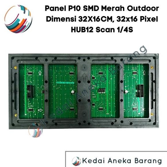 Jual Panel Module Modul LED P10 Dot Matrix Running Text SMD Merah Red ...