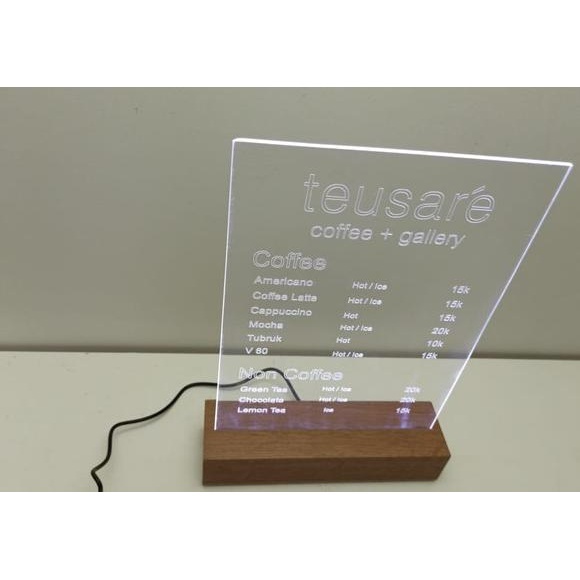 Jual Menu Makanan - Menu Cafe Akrilik Lampu Led Custom | Shopee Indonesia