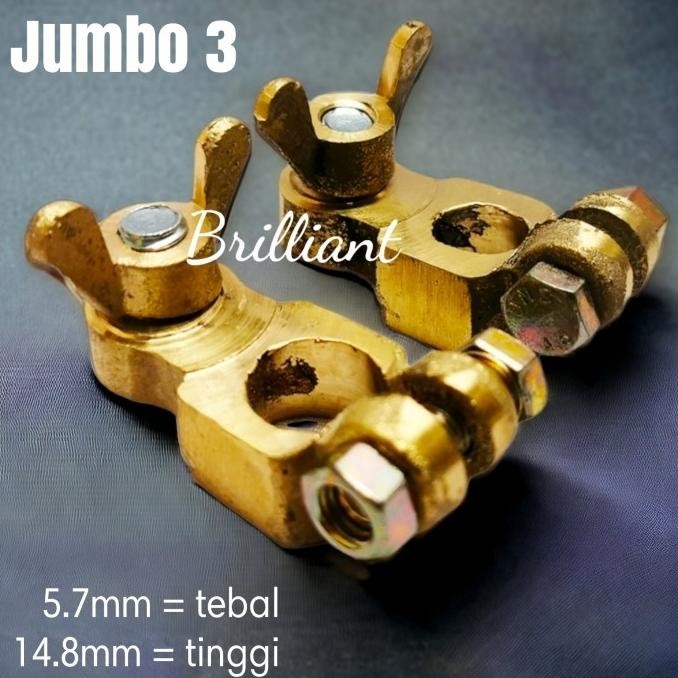 Jual Baru Klem Aki /Accu - Kepala Aki Kuningan - Jumbo - Set ...